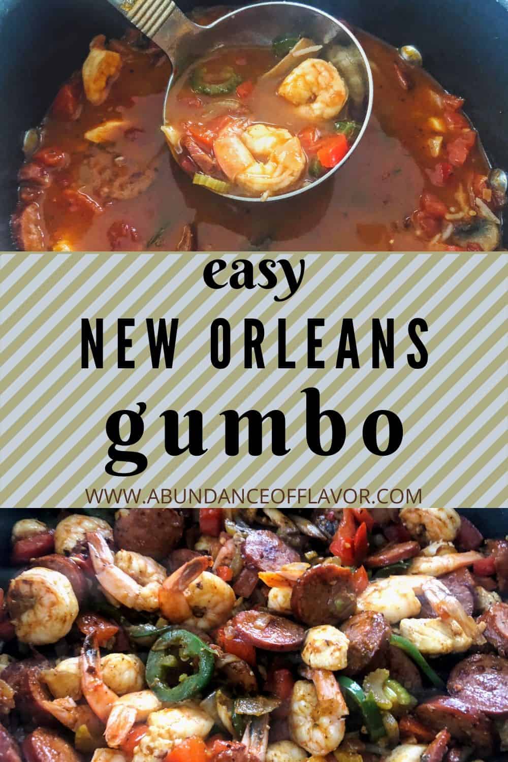 Easy New Orleans Gumbo - with chicken, shrimp, and sausage - Abundance ...